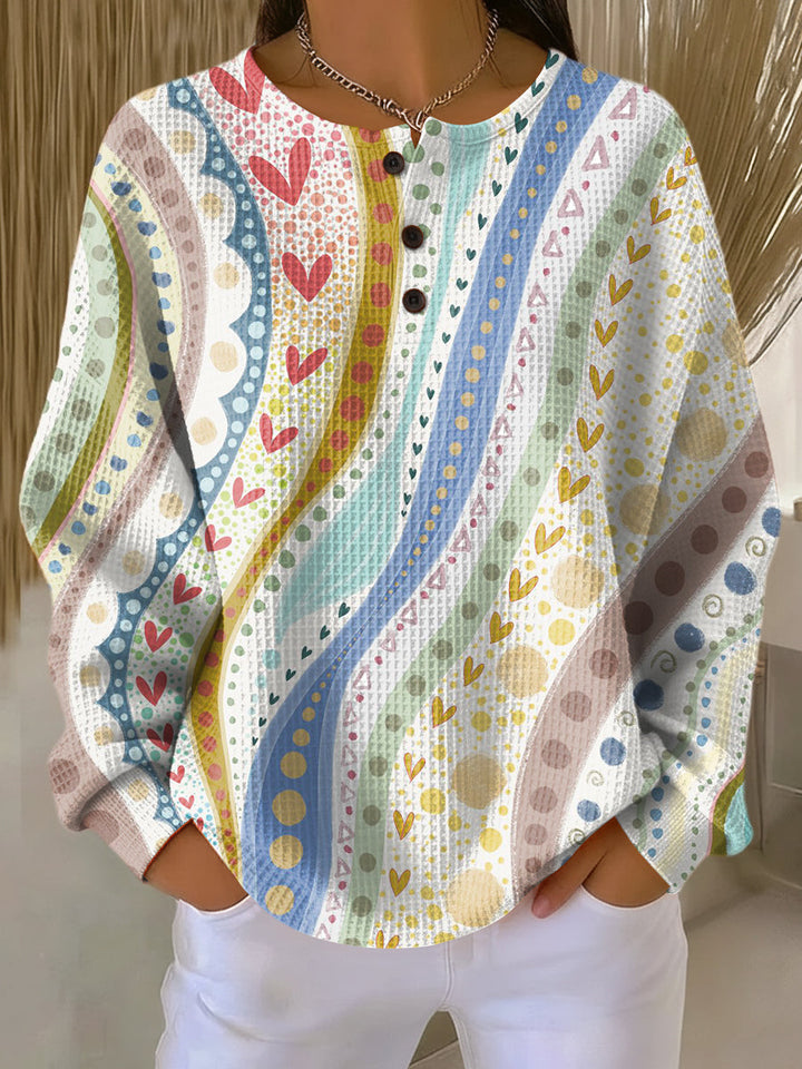 Luna | Sweater with Colorful Stripe Patterns – Linda & Rachel Boutique